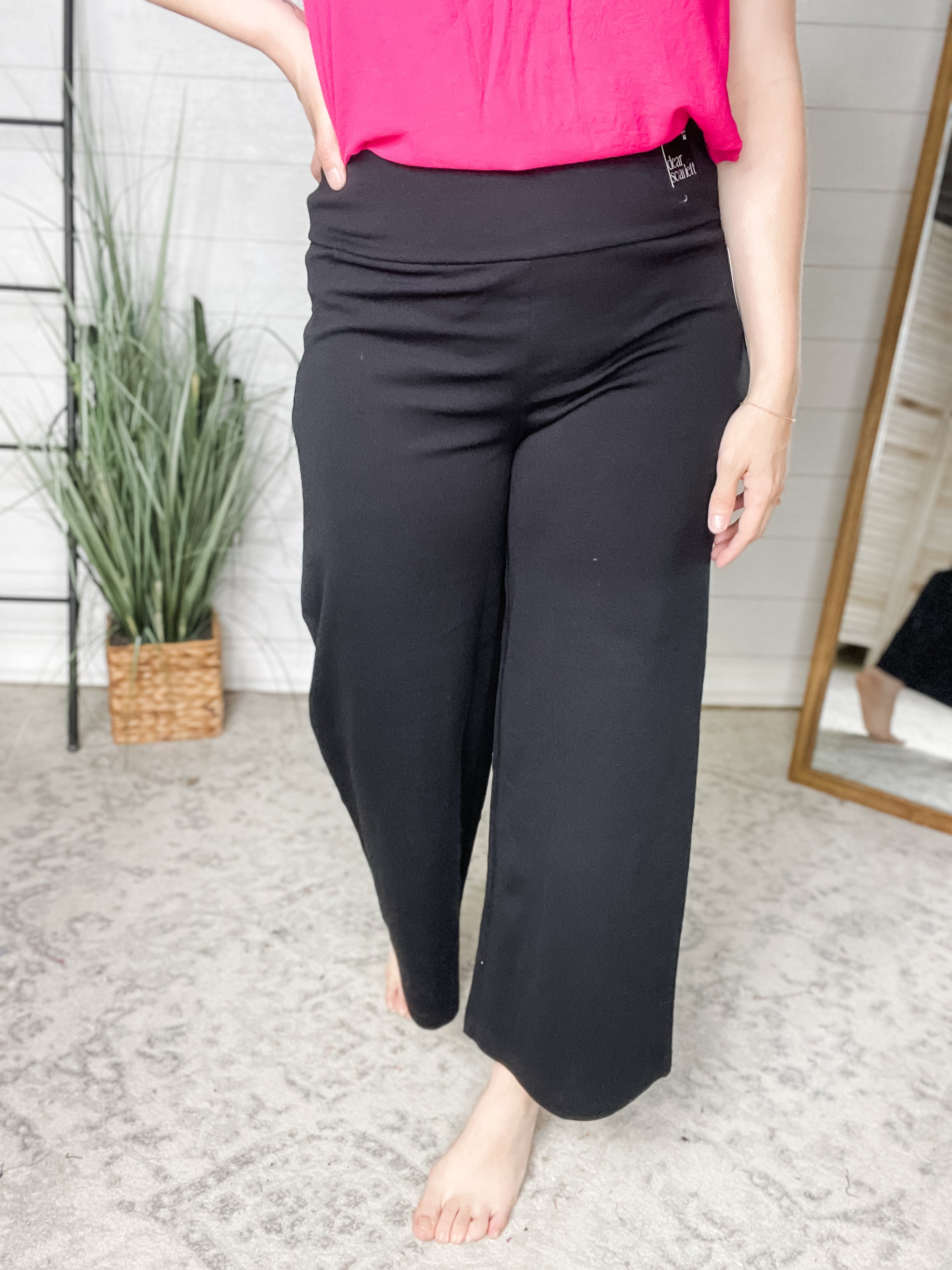 The Magic Move Wide Leg Cropped Pants in Black | Belle Ever After ...